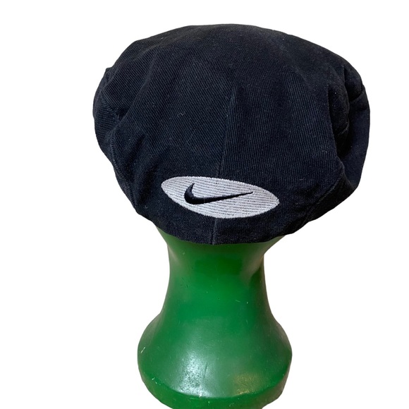 Nike | Accessories | Vintage Nike Swoosh Black Beret Derby Golf Hat Cap ...